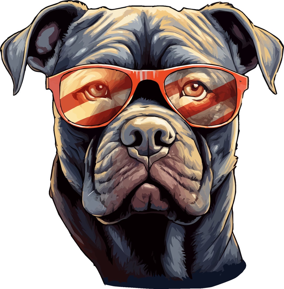 American Bully Digital Art PNG Transparent Background Instant Download ...