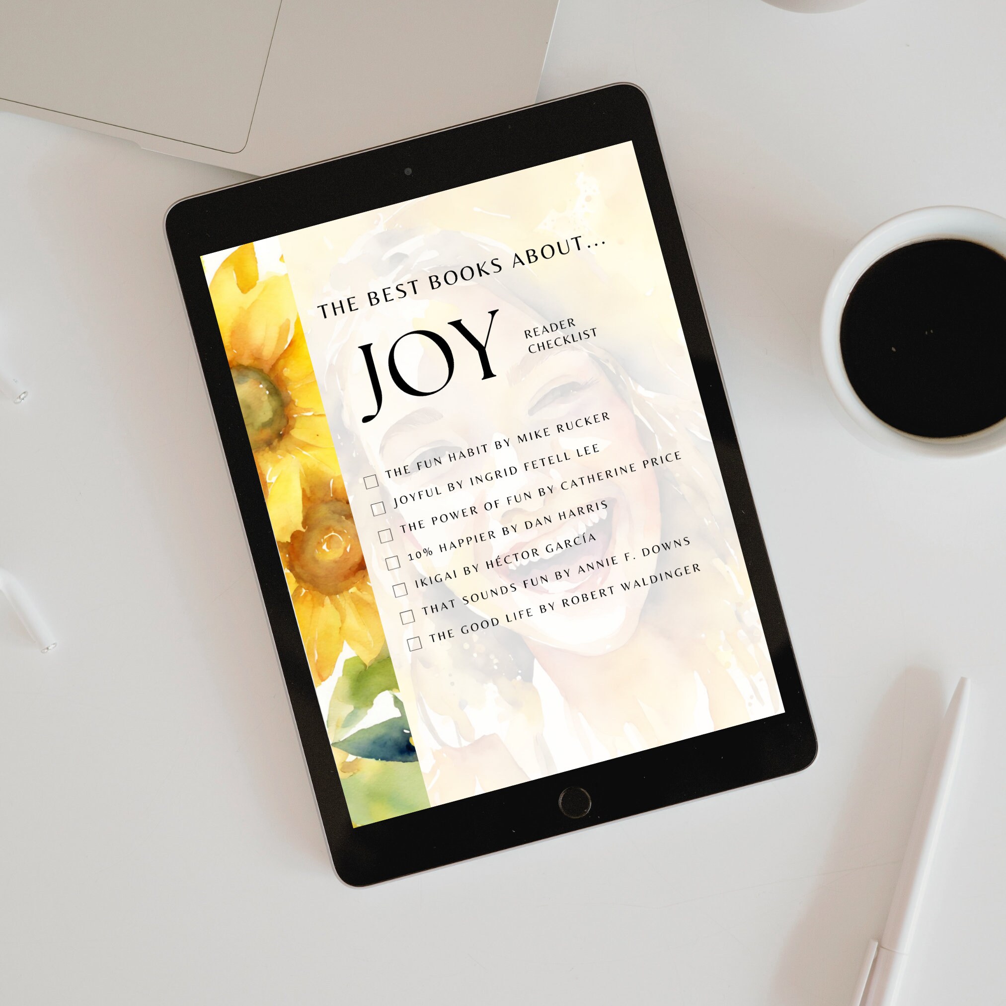 Books About Joy Checklist Printable / Digital Product / Reading List ...