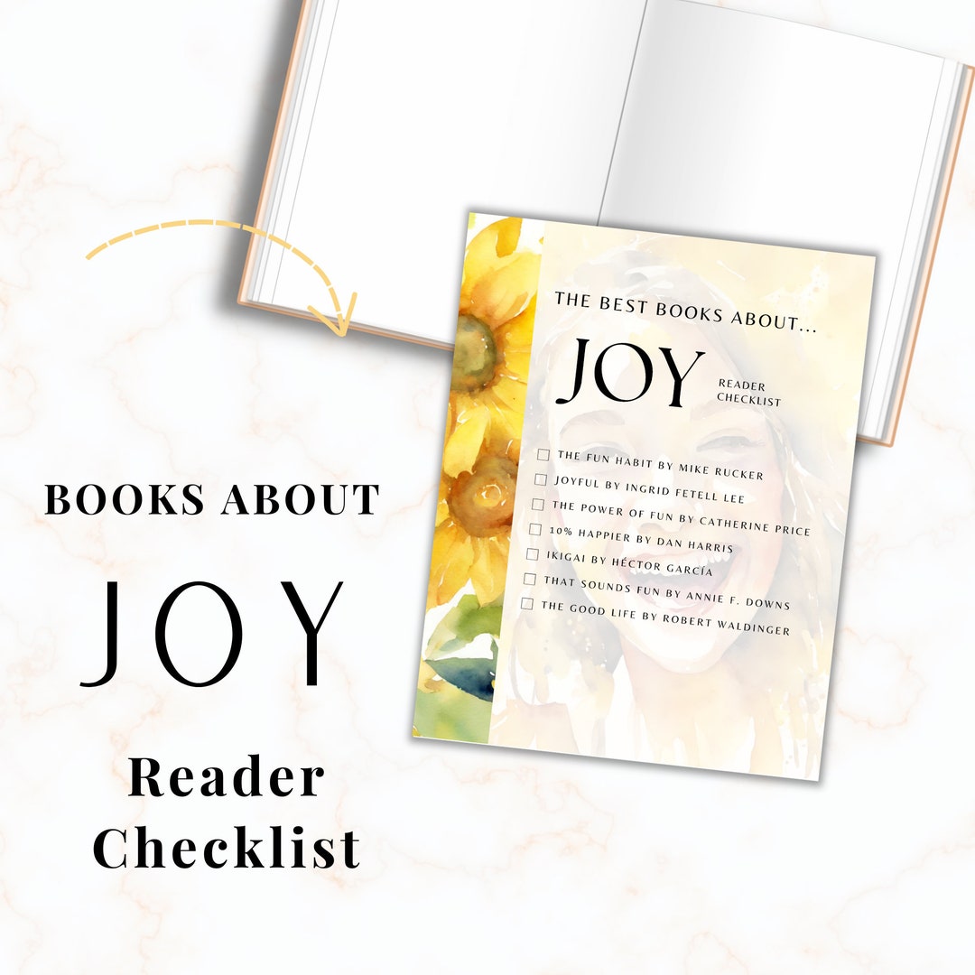 Books About Joy Checklist Printable / Digital Product / Reading List ...