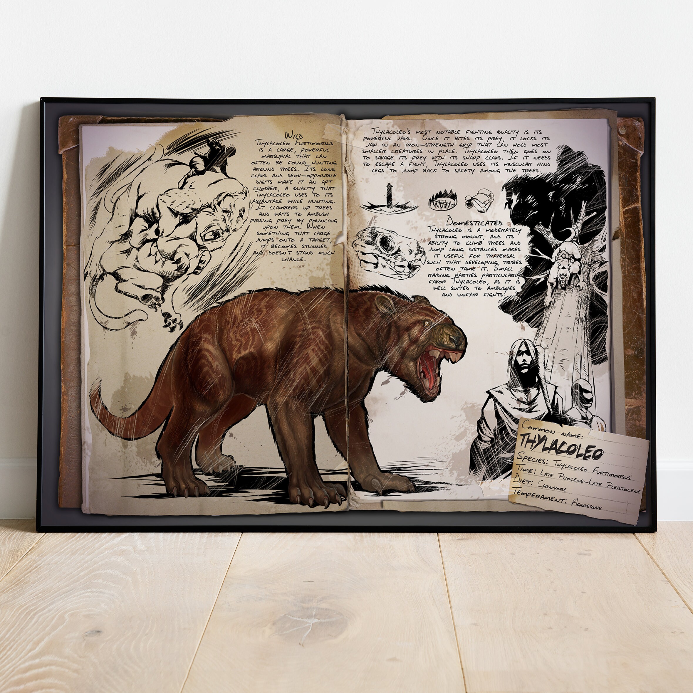 Ark Survival Dossiers Poster, Game Print, Wall Art, Gift for Gamers #4 ...
