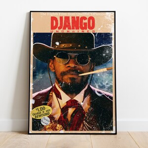 Django Unchained Poster, Movie Print, Wall Art, Gift for Film Fans - Etsy