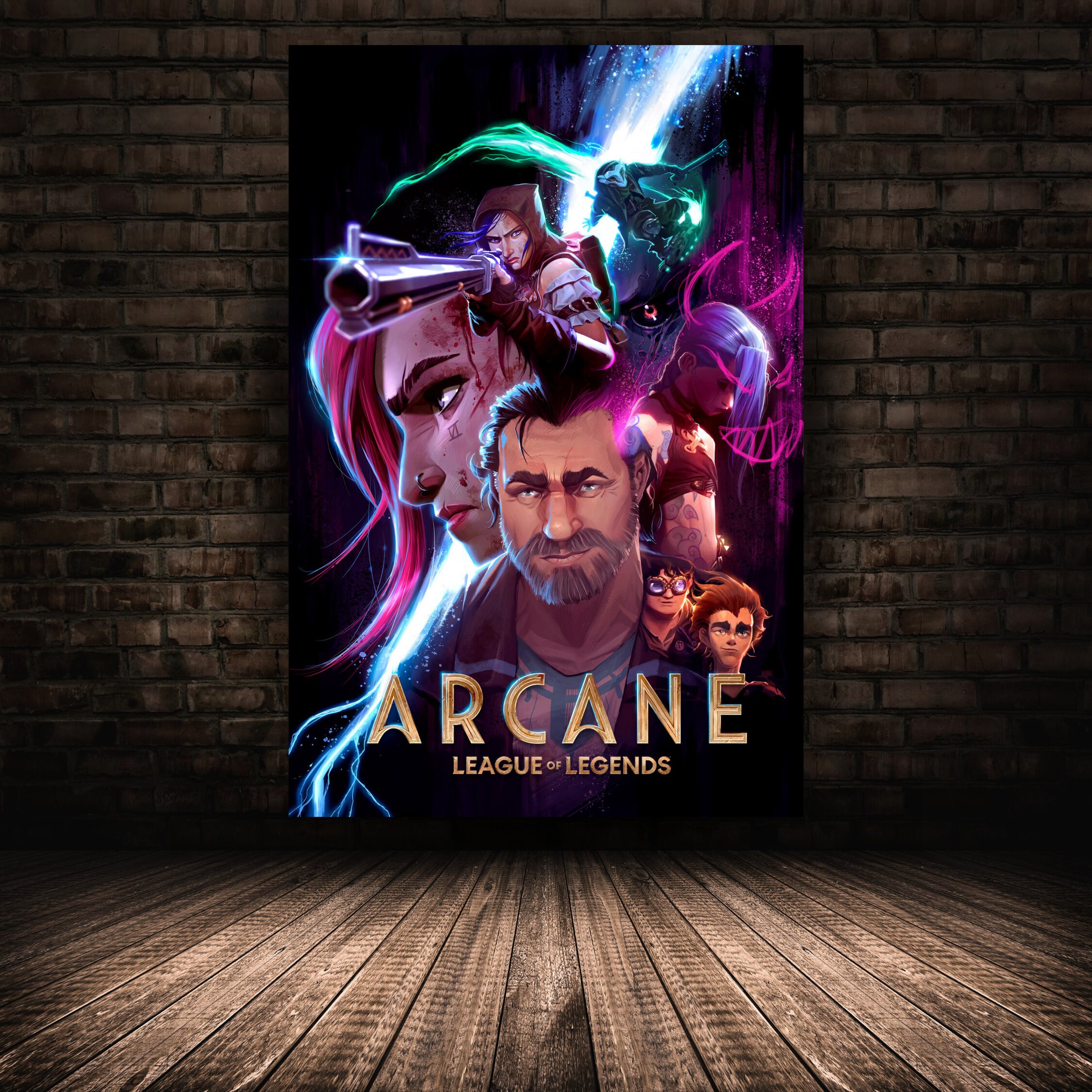 Arcane Poster Cartoon Wall Art Rolled Canvas Print - Etsy