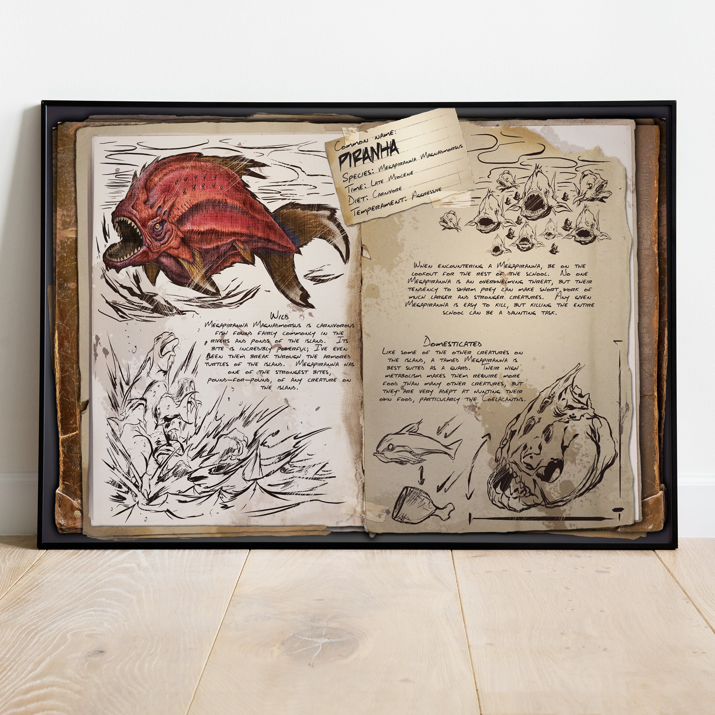 Ark Survival Dossiers Poster, Game Print, Wall Art, Gift for Gamers #3 ...