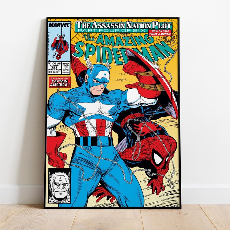 Spider Man Comic Book Covers Poster, Comics Print, Wall Art, Gift for ...