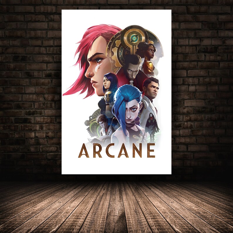 Arcane Poster Cartoon Wall Art Rolled Canvas Print - Etsy