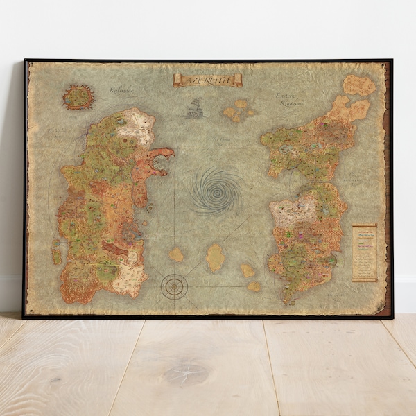 World Map Poster - Etsy