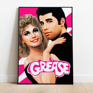 Grease Poster, Movie Print, Wall Art, Gift for Film Fans - Etsy