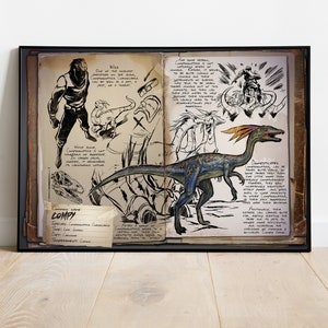 Ark Survival Dossiers Poster, Game Print, Wall Art, Gift for Gamers #2 ...