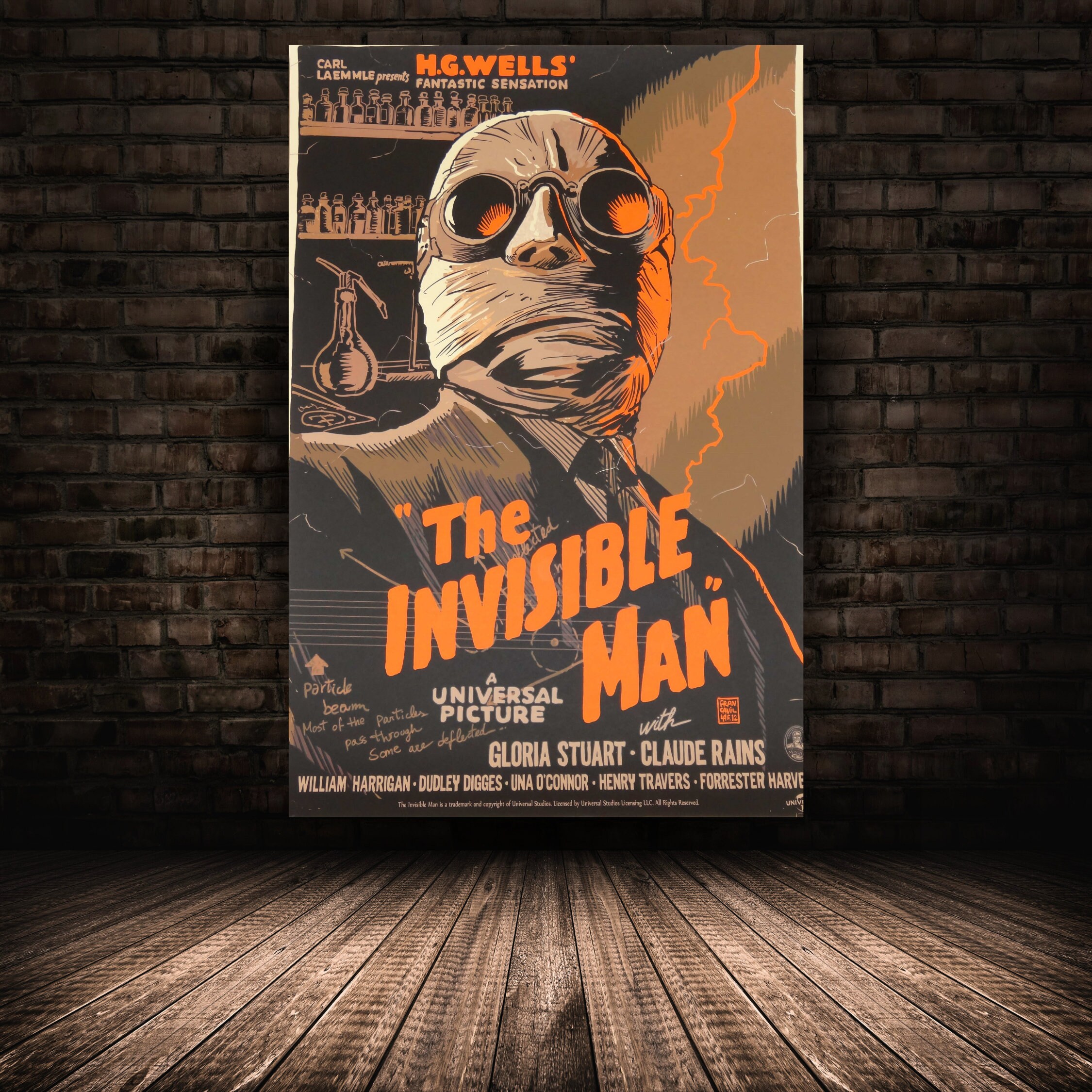 The Invisible Man Poster, Elisabeth Moss Movie Wall Art, Minimalist ...