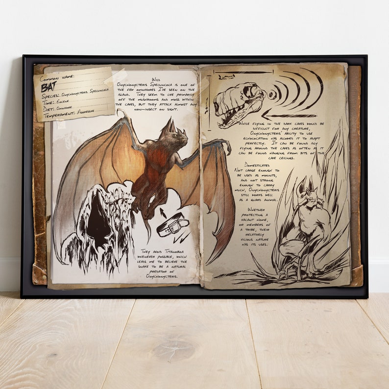 Ark Survival Dossiers Poster, Game Print, Wall Art, Gift for Gamers #5 ...