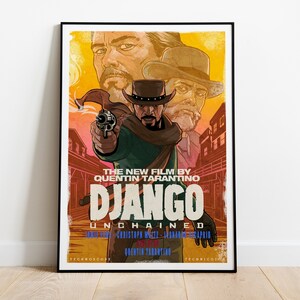 Django Unchained Poster, Movie Print, Wall Art, Gift for Film Fans - Etsy