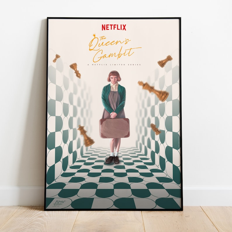 The Queen's Gambit Poster, Tv Series Print, Wall Art, Gift for Tv Show ...