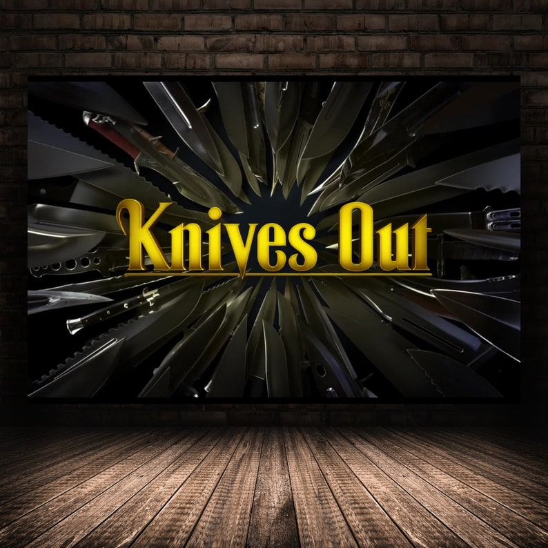 Knives Out Poster Daniel Craig Wall Art Rolled Canvas Print - Etsy