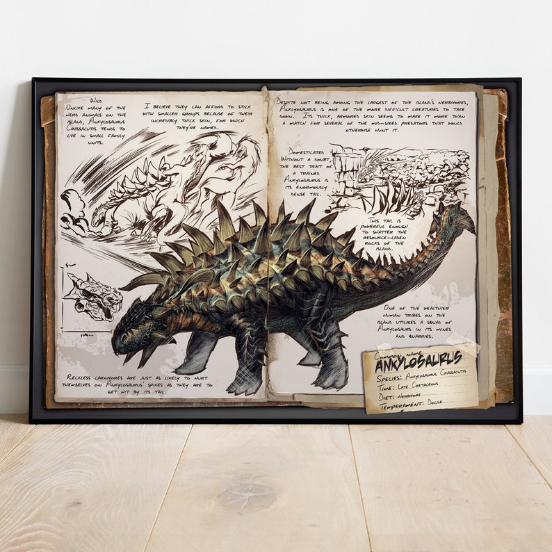 Ark Survival Dossiers Poster, Game Print, Wall Art, Gift for Gamers - Etsy
