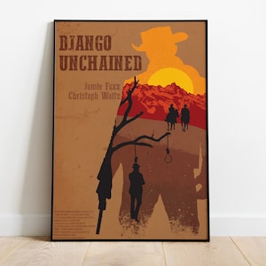 Django Unchained Poster, Movie Print, Wall Art, Gift for Film Fans - Etsy