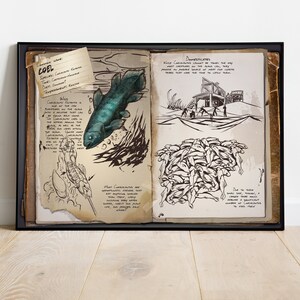 Ark Survival Dossiers Poster, Game Print, Wall Art, Gift for Gamers #2 ...