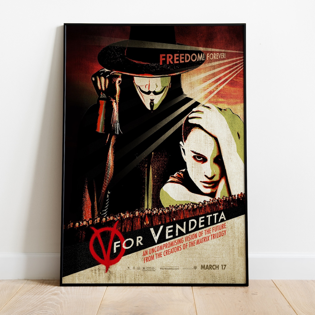 V for Vendetta Poster, Movie Print, Wall Art, Gift for Film Fans - Etsy