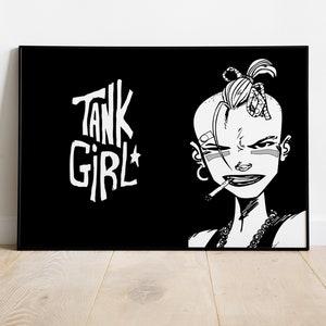 Tank Girl Poster, Comics Print, Wall Art, Gift for Animation Fans - Etsy