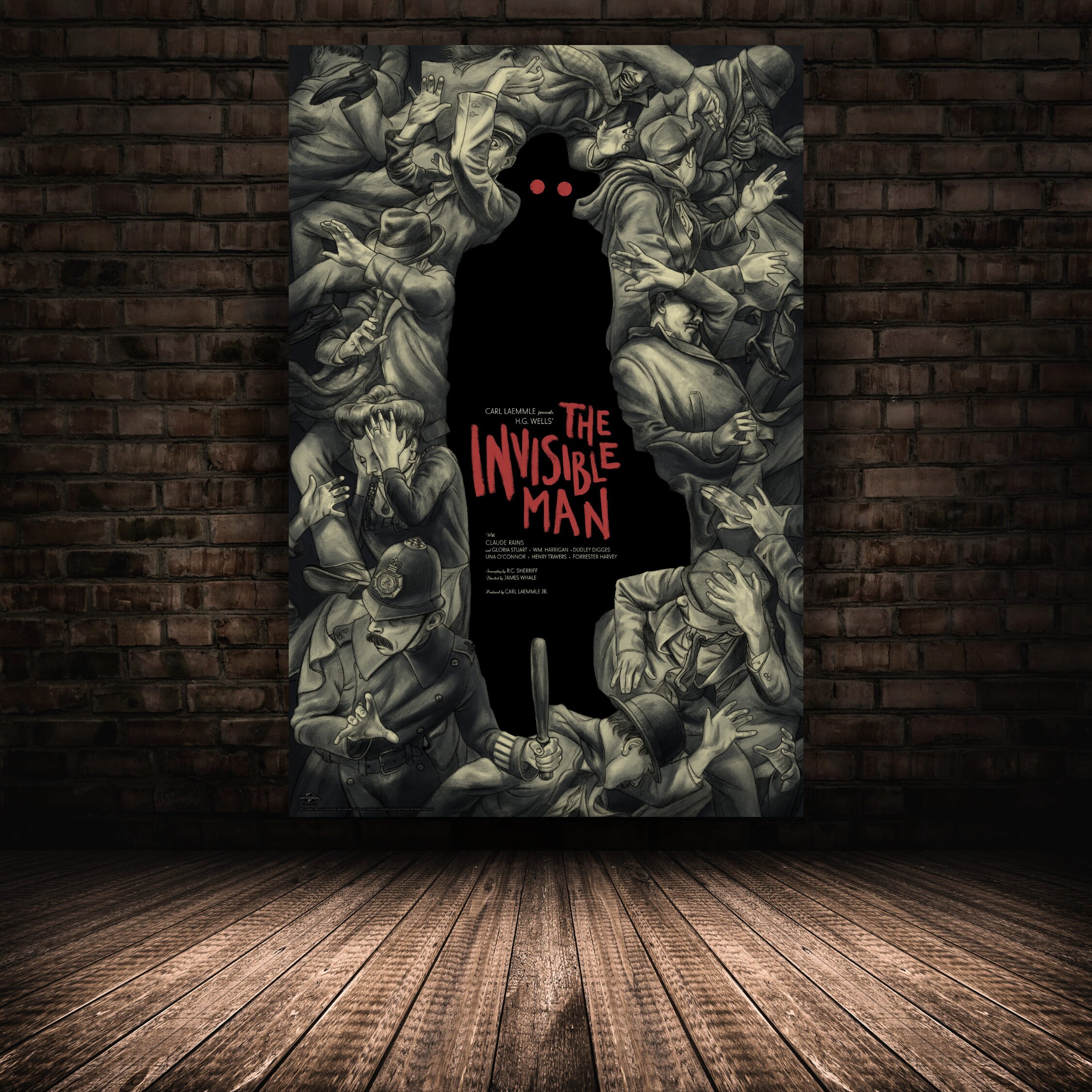 The Invisible Man Poster, Elisabeth Moss Movie Wall Art, Minimalist ...