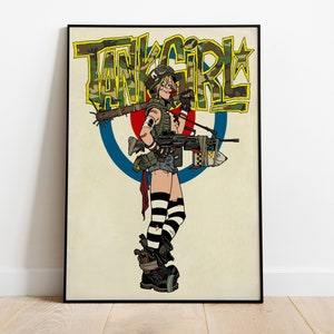 Tank Girl Poster, Comics Print, Wall Art, Gift for Animation Fans - Etsy
