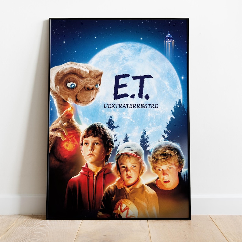 E.T. the Extra-terrestrial Poster, Movie Print, Wall Art, Gift for Film ...
