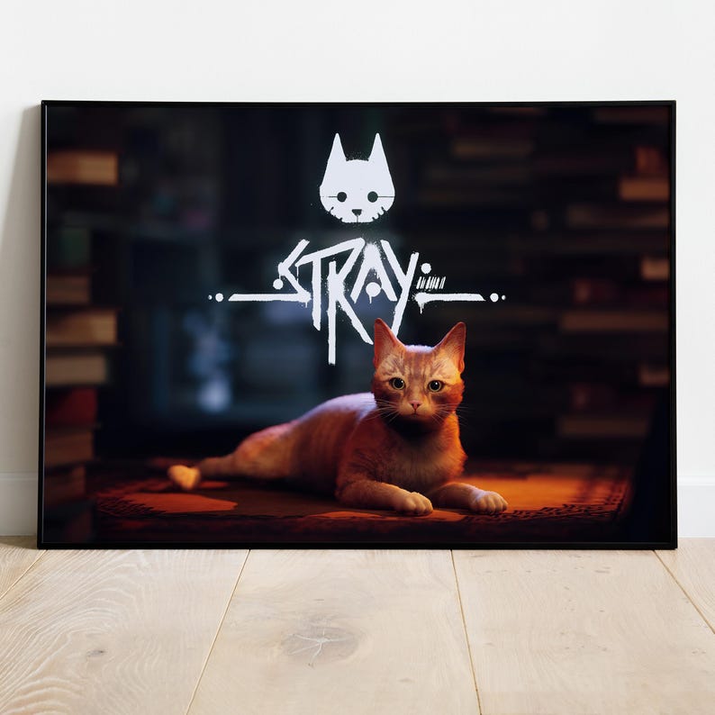Stray Poster, Game Print, Wall Art, Gift for Gamers - Etsy
