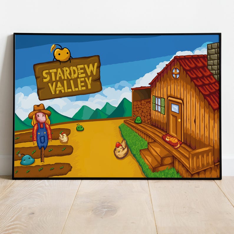 Stardew Valley Poster, Game Print, Wall Art, Gift for Gamers - Etsy