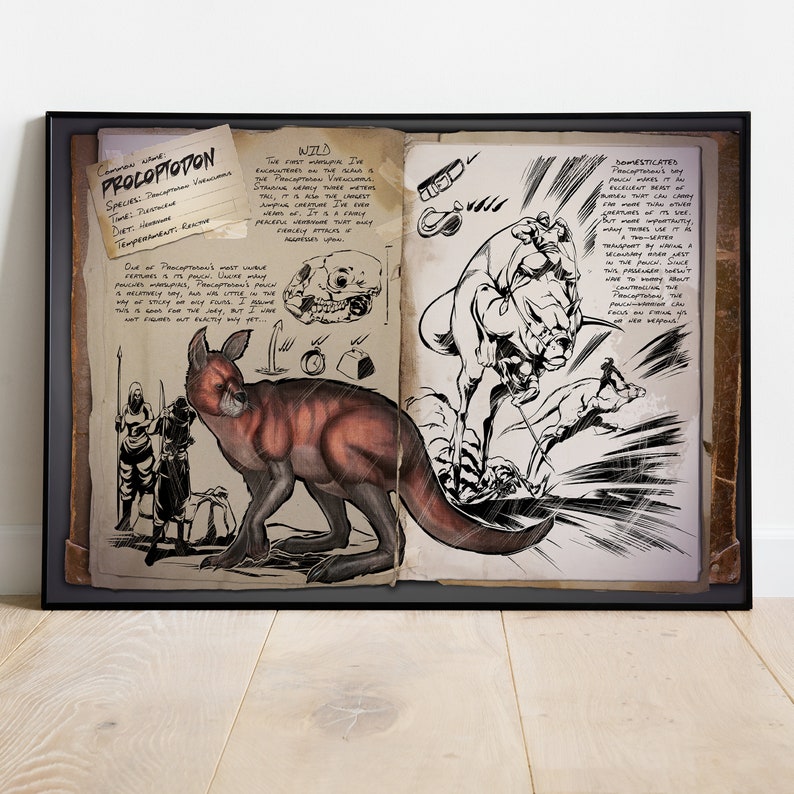 Ark Survival Dossiers Poster, Game Print, Wall Art, Gift for Gamers #3 ...