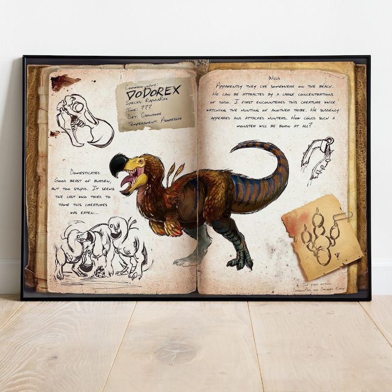 Ark Survival Dossiers Poster, Game Print, Wall Art, Gift for Gamers - Etsy