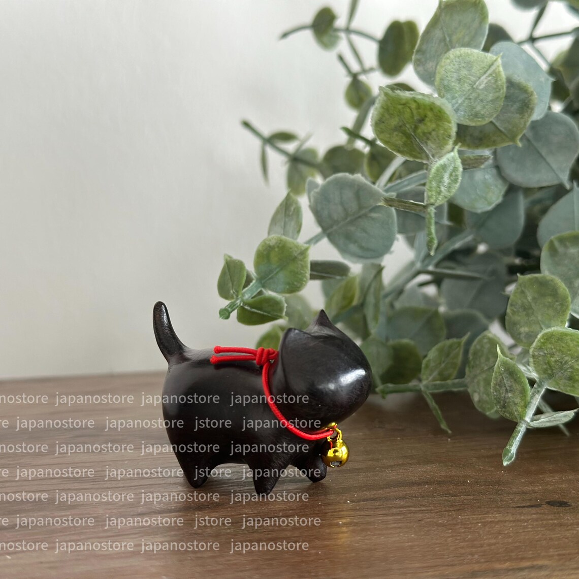 Mini Cat Figurine – Handcrafted Cute Small Cat Figure Set, Black Cat ...