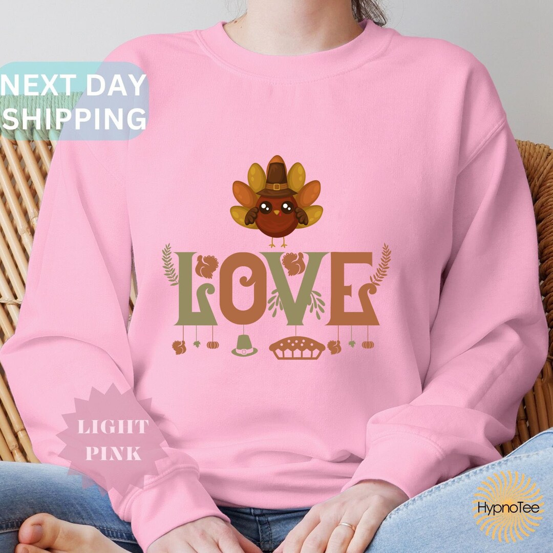 Cute Turkey Sweatshirt, Gobble Turkey Sweatshirt, Thanksgiving ...