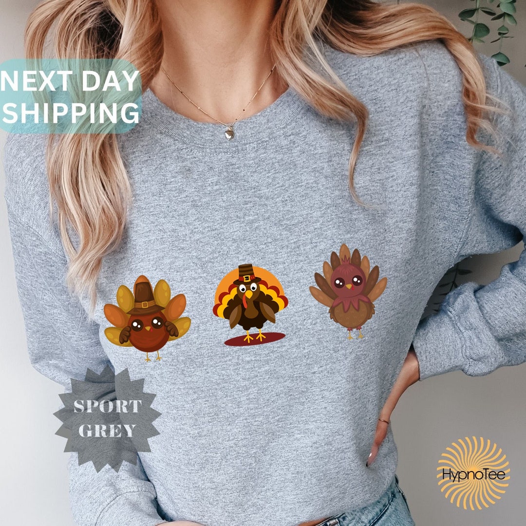 Cute Turkey Sweatshirt, Gobble Turkey Sweatshirt, Thanksgiving ...