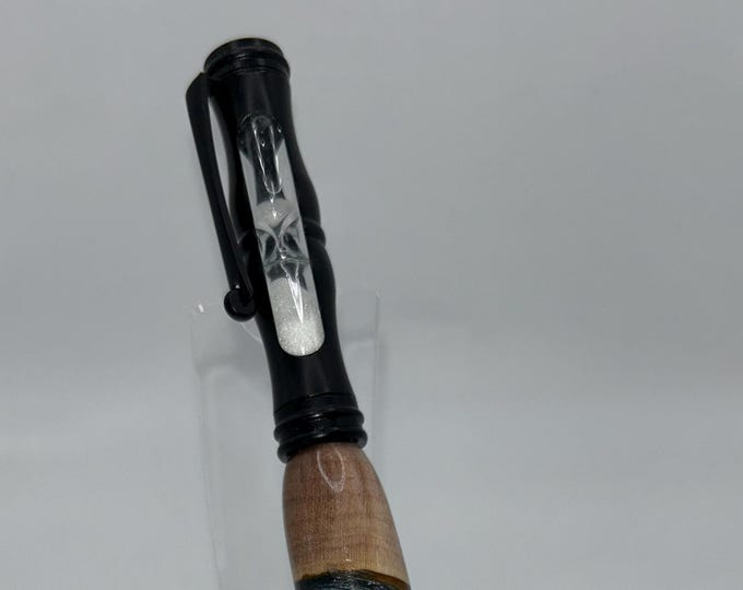 Hybrid Wood & Acrylic Hourglass Twist Pen, Handmade, Hand Turned, Gift ...