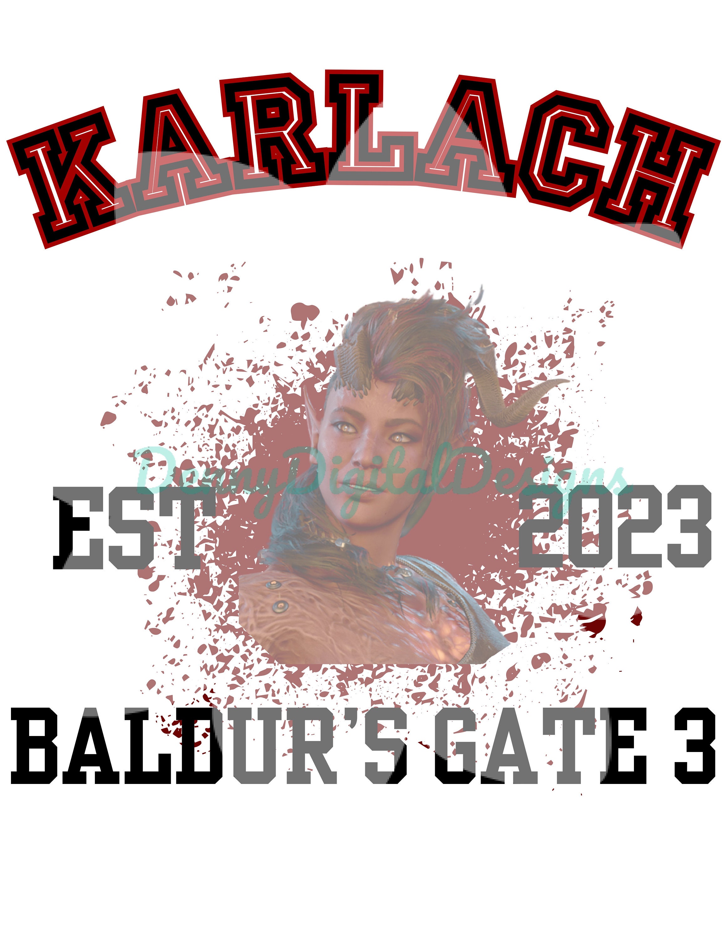 Karlach Letterman Style Png for Sublimation - Etsy