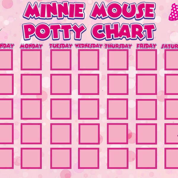 Minnie Mouse Potty Chart - Etsy