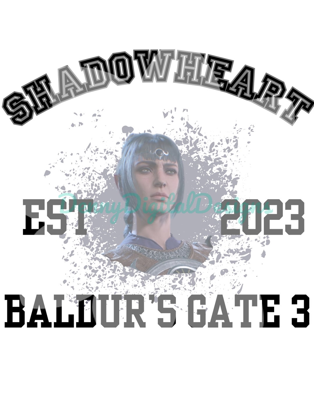 Shadowheart Letterman Style Png for Sublimation - Etsy