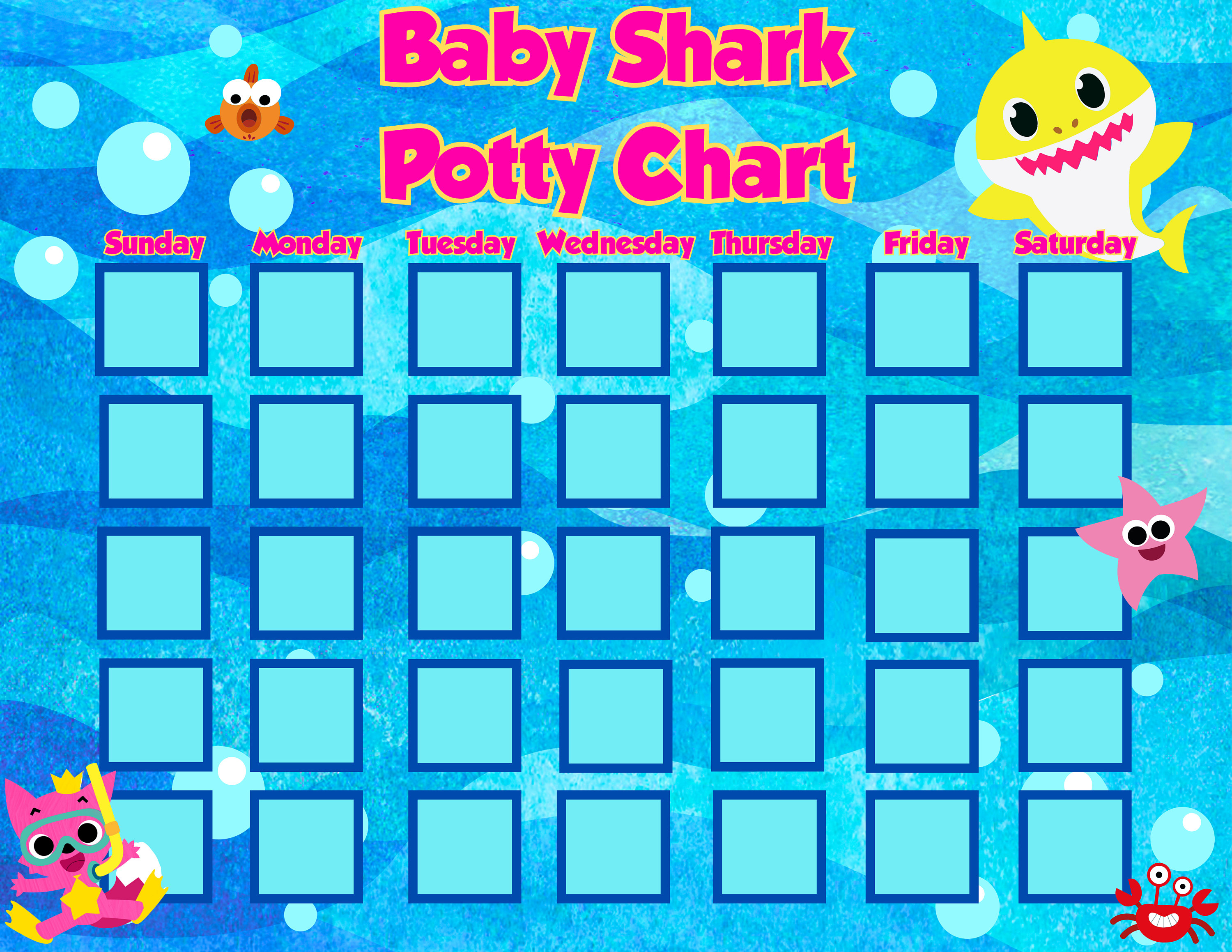 Baby Shark Potty Training Chart Get More Anythink Sfree Printable Baby ...