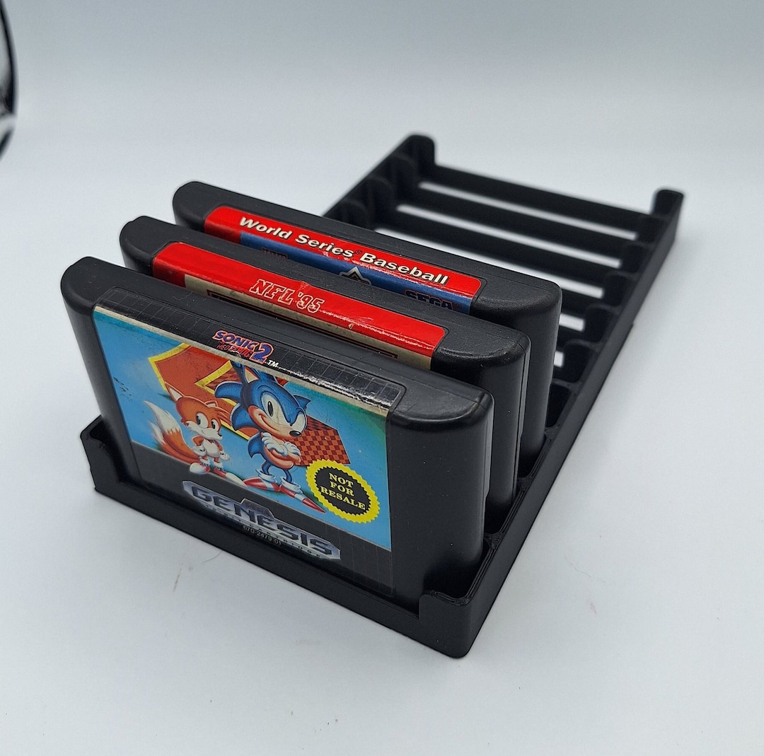 3D Printed Sega Genesis Cartridge Storage Tray Holds 10 Carts - Etsy