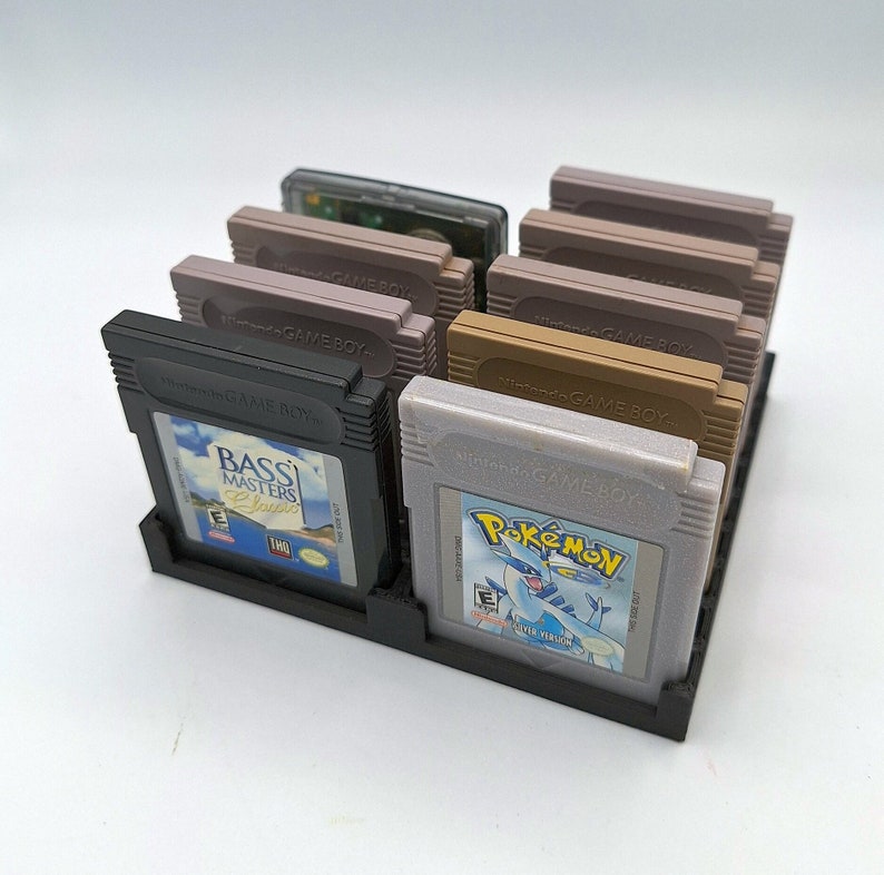 3D Printed Game Boy Cartridge Holder: Holds 20 GB/GBC/GBA Games - Etsy