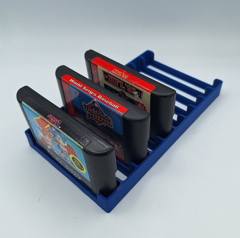 3D Printed Sega Genesis Game Cartridge Storage Tray: 5, 10, or 20 Slots ...