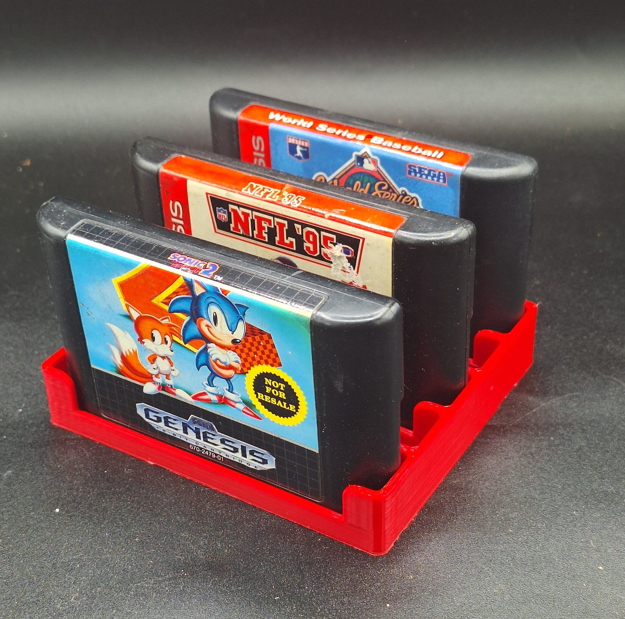 3D Printed Sega Genesis Cartridge Storage Tray Holds 5 Carts - Etsy