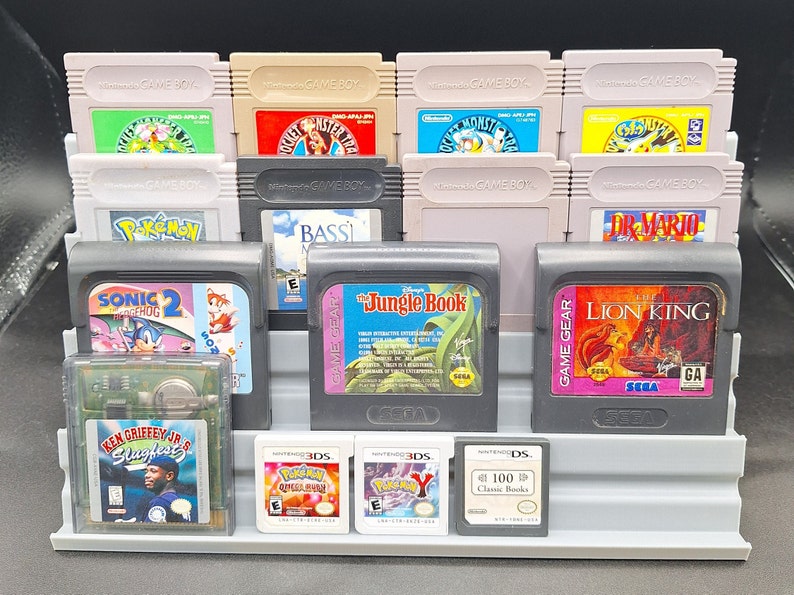3D Printed Game Boy Advance Cartridge Display Stand for 16 Game Carts ...