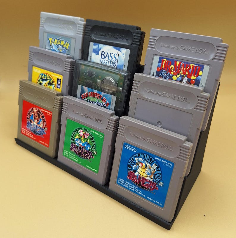 Game Boy Advance Cartridge Display Stand, Tiered, 9 or 16 Carts, 3D ...