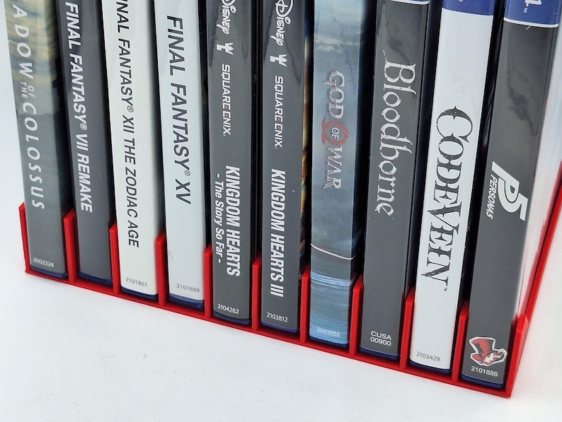 Video Game / DVD Case Organizer Tray in 5, 10, or 15 Slots, 3D Printed ...