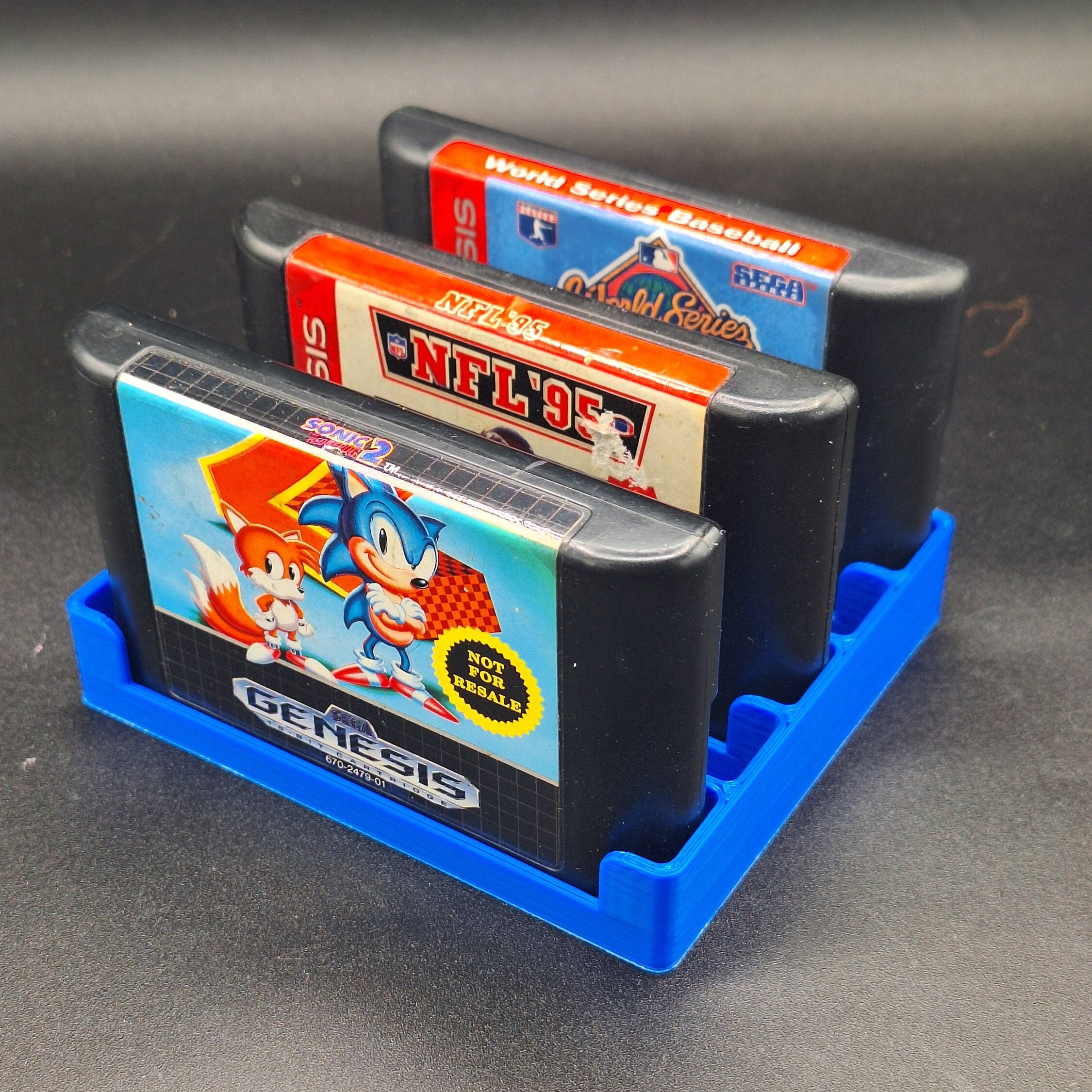 3D Printed Sega Genesis Cartridge Storage Tray Holds 5 Carts - Etsy