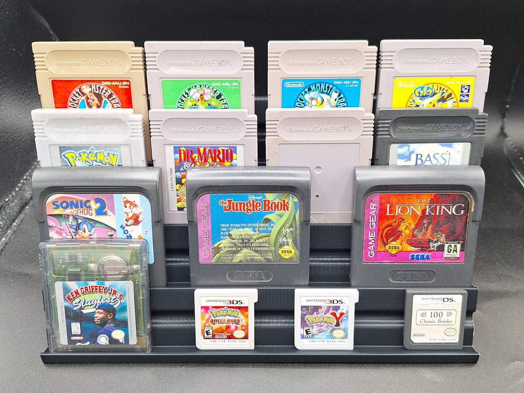 3D Printed Game Boy Advance Cartridge Display Stand for 16 Game Carts ...