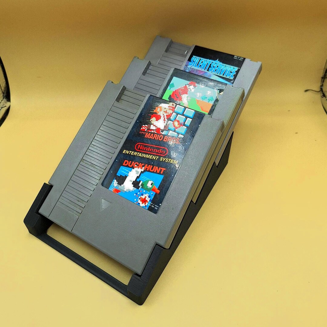 NES Game Cartridge Display Stand, Horizontal, Tiered, Options up to 5 ...