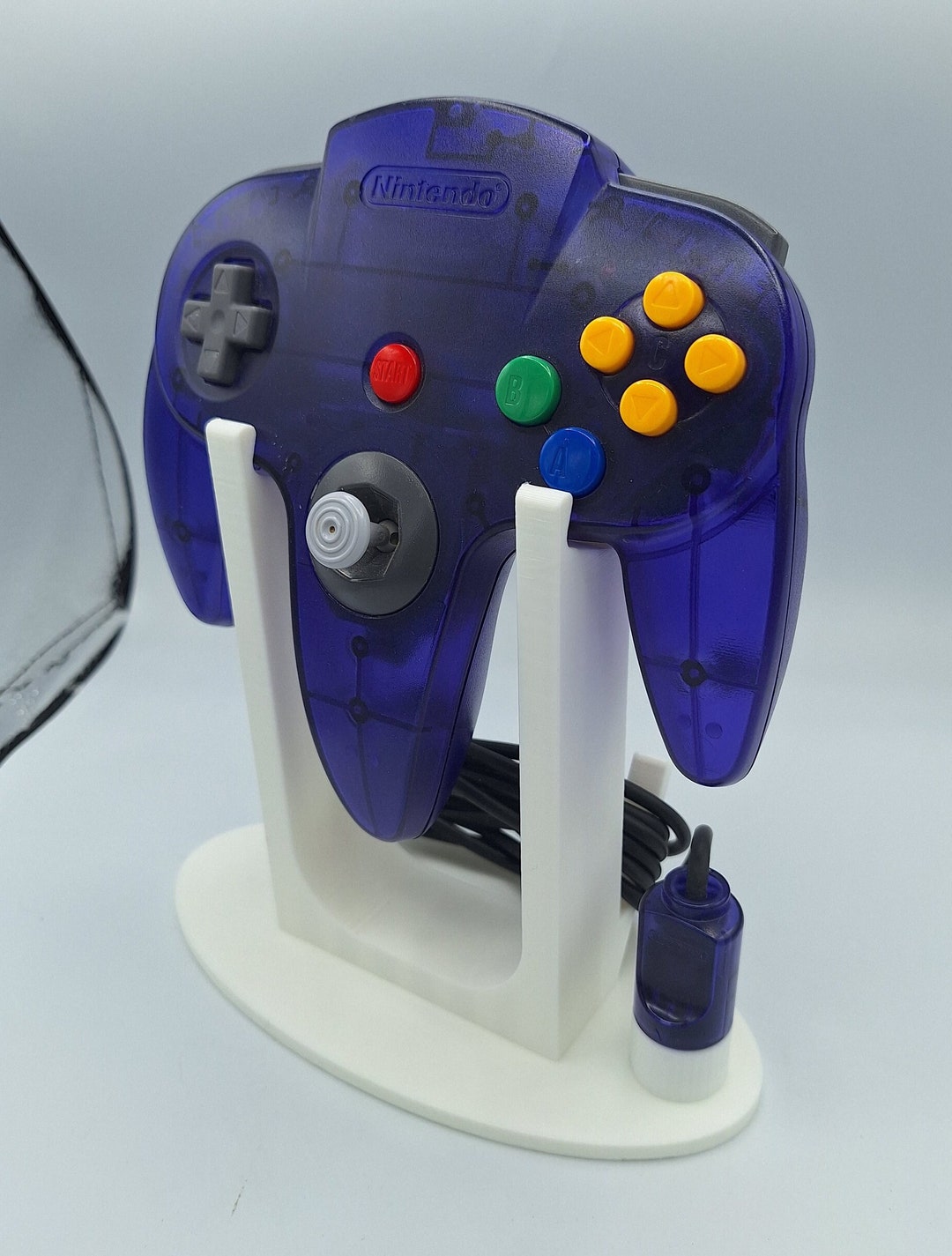 N64 Controller Display Stand Featuring Plug and Wire Organizer, 3D ...