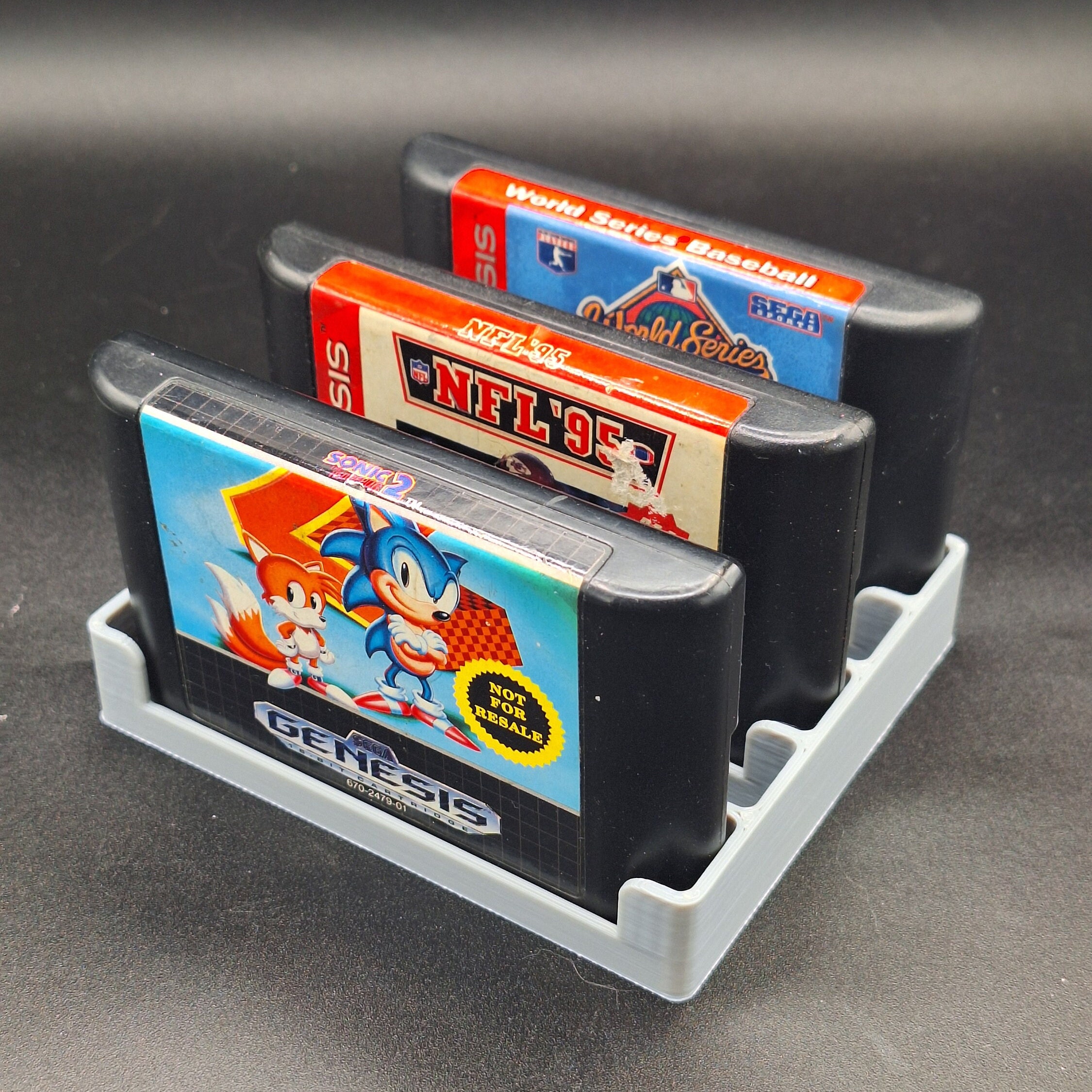 3D Printed Sega Genesis Cartridge Storage Tray Holds 5 Carts - Etsy