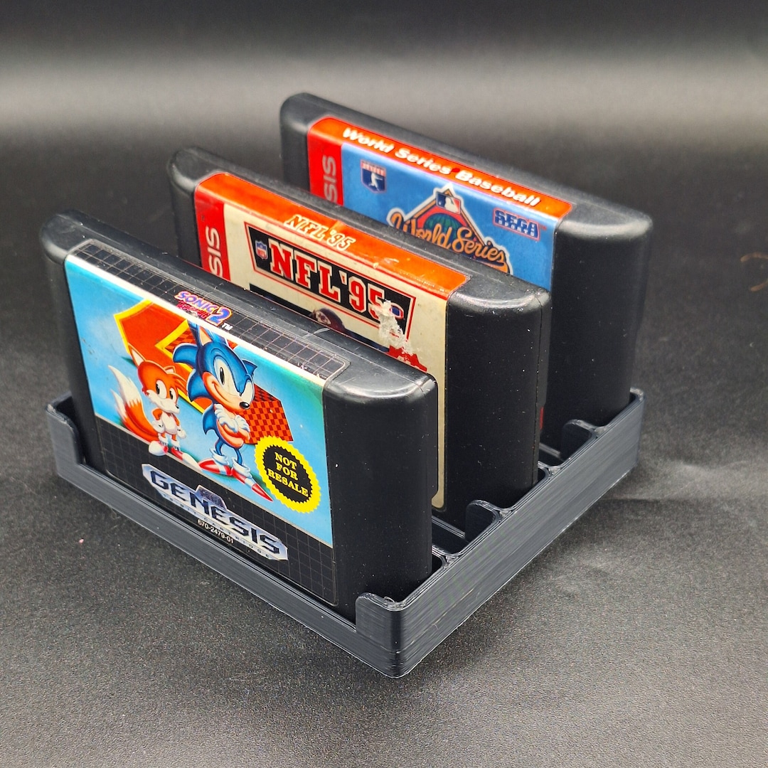 3D Printed Sega Genesis Cartridge Storage Tray Holds 5 Carts - Etsy